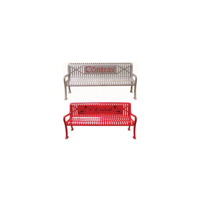 Diamond Pattern Multicolor Custom Logo Bench with Back