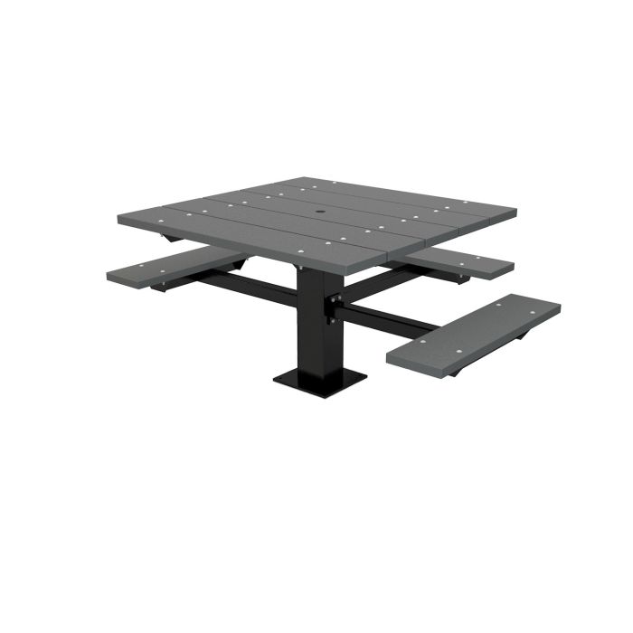 4' Square Recycled Plastic T-Table