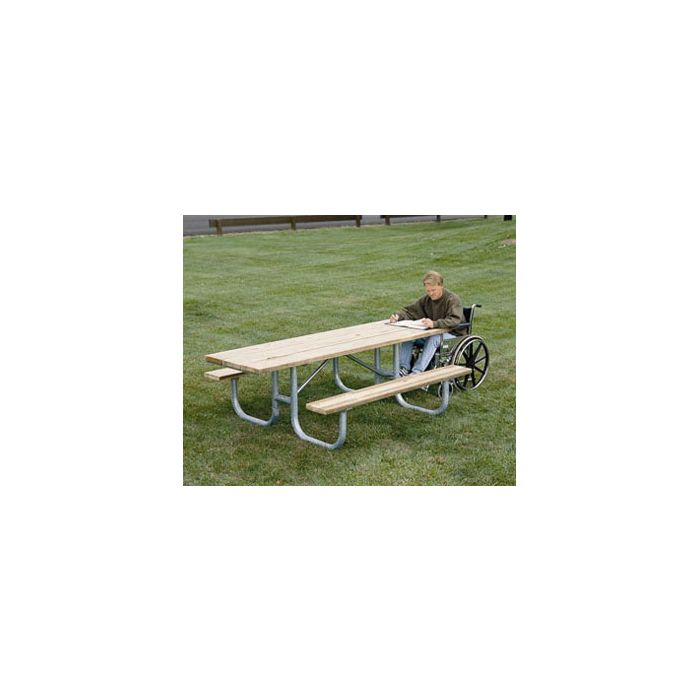 8-Ft. Heavy-Duty Single Sided ADA Wooden Picnic Table