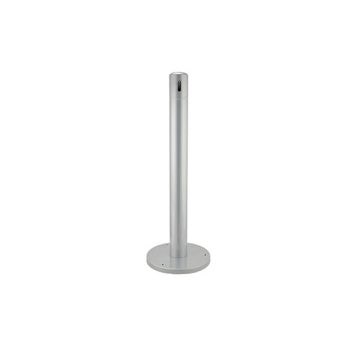 Executive Series Steel Post Cigarette Receptacle - Powder Coated - Silver