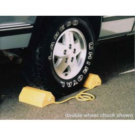 Yellow Colored Double-Wheel Chocks