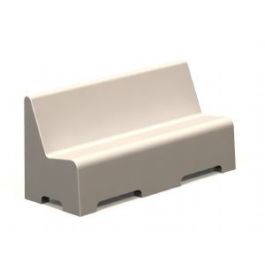 6-Ft. Barrier Style Concrete Bench with Back