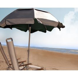 6’ Diameter Beach Umbrella with 8-Panel Solar Reflective Umbrella Cover