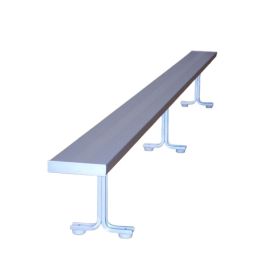 Aluminum Player's Bench Without Backrest - Portable/Surface Mount
