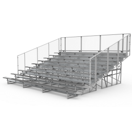 10 Row Aluminum Bleacher with Galvanized Steel Frame - Chain Link Fence ...