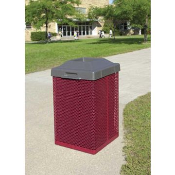 Perforated Steel Trash Receptacles