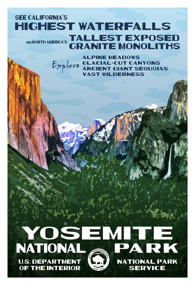 National Park Posters recreated in WPA-Style and launches on Kickstarter