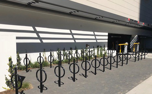 Bollard bike racks offer double benefits