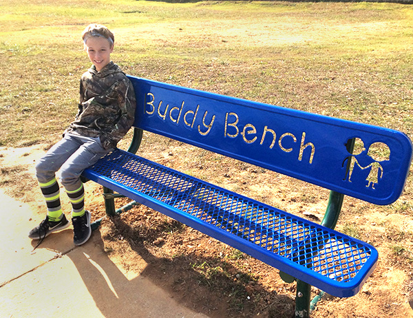 Buddy bench helps children socialize better