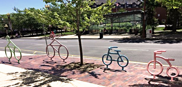 Add more commercial bike racks and bike lanes and residents will ride more