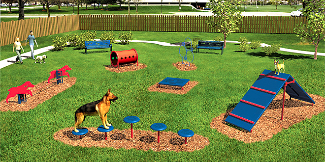 Buy one of our Dog Park Kits and get TWO free dog-themed park benches
