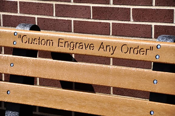 Recycled Plastic Benches with engraving